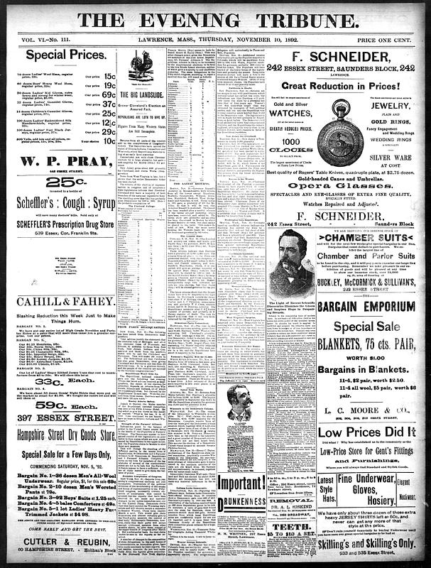 The Evening Tribune. November 10, 1892 - Digital Commonwealth