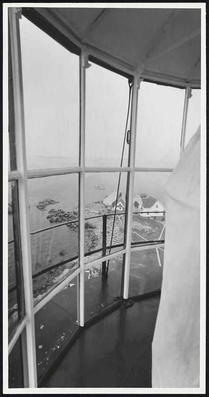 Boston Light view from atop light house. - Digital Commonwealth