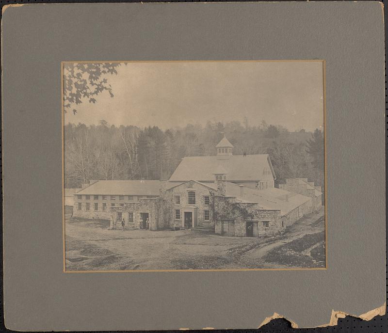 Old Stone Mill with workers - Digital Commonwealth