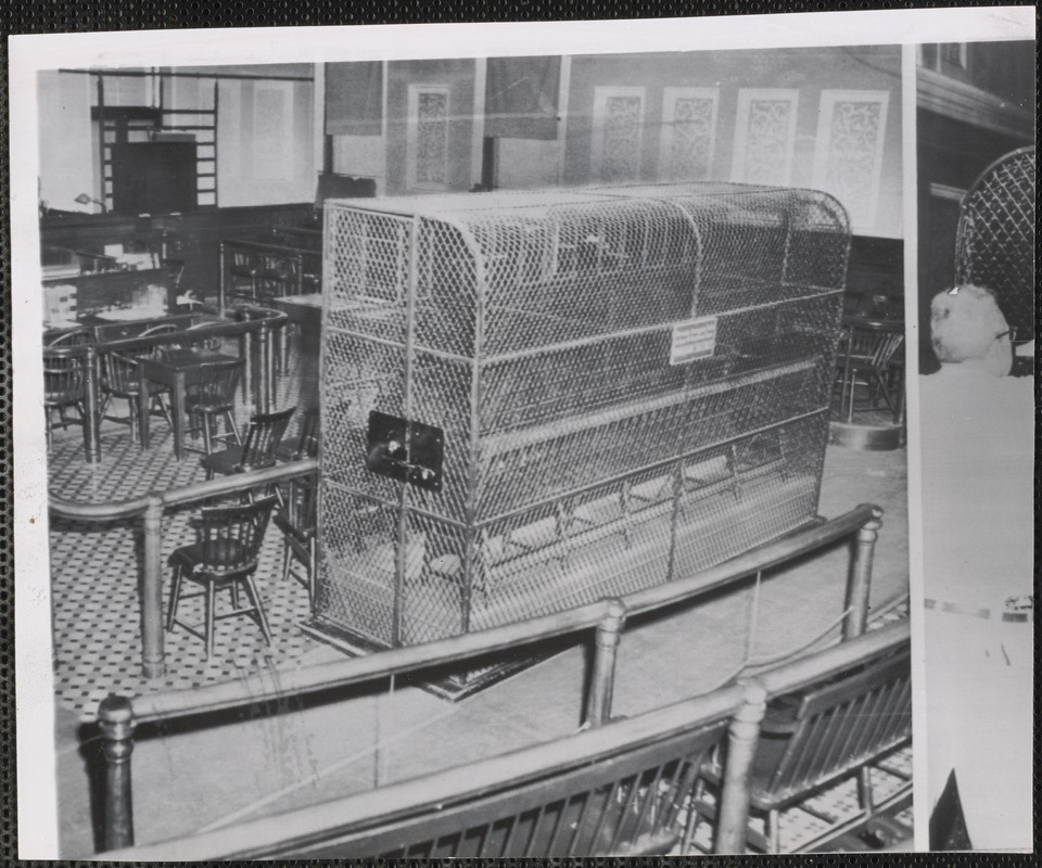 Old prisoner cage in East Cambridge Superior Criminal Court - Digital ...