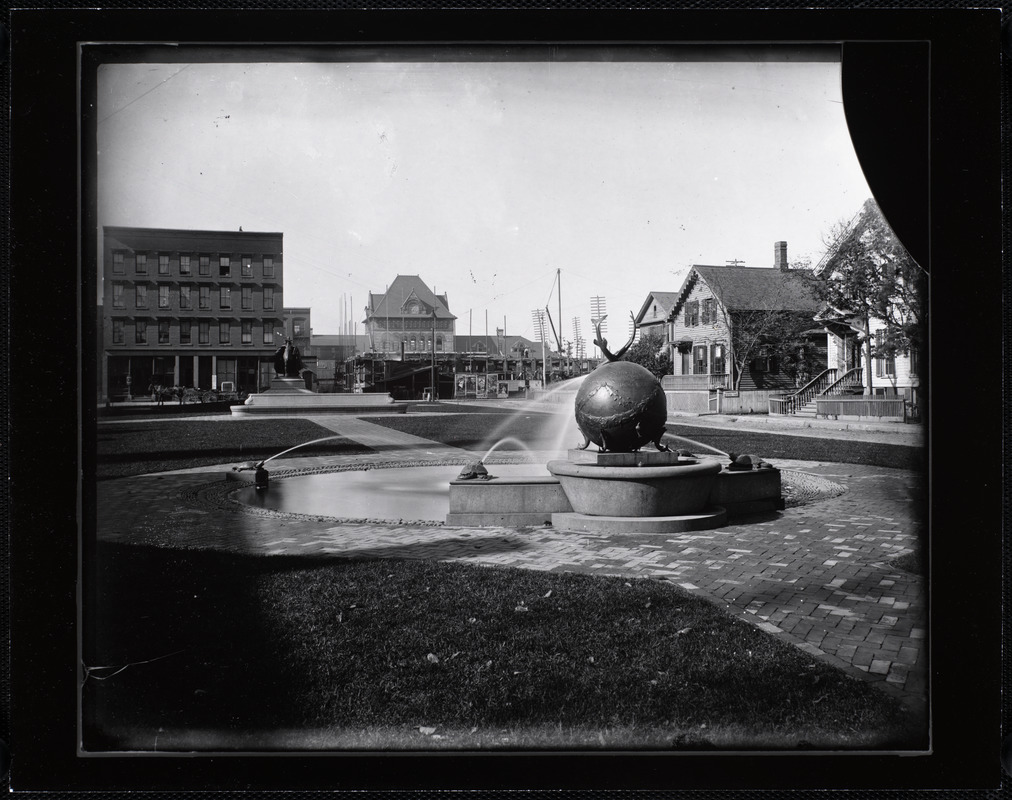 Turtle fountain, Stearns Square, Springfield - Digital Commonwealth