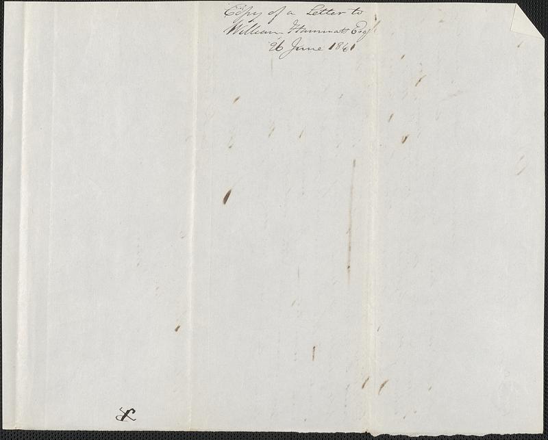 George Coffin to William Hammatt, 26 June 1841 - Digital Commonwealth