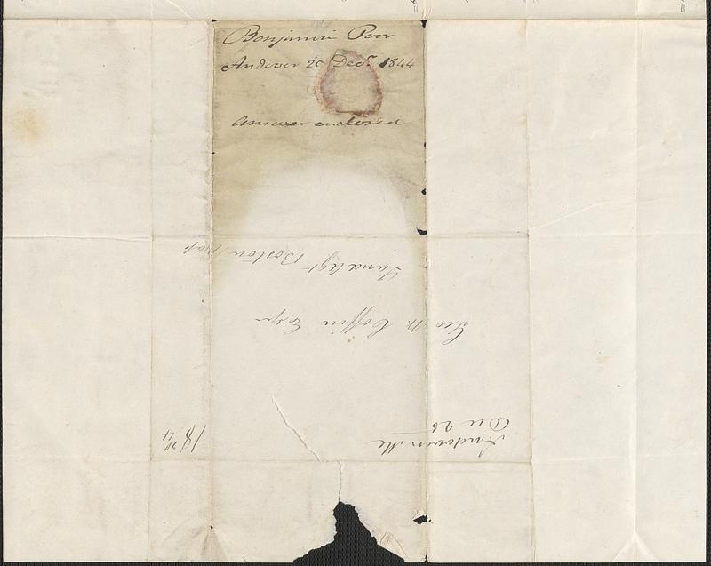 Benjamin Poor to George Coffin, 25 December 1844 - Digital Commonwealth
