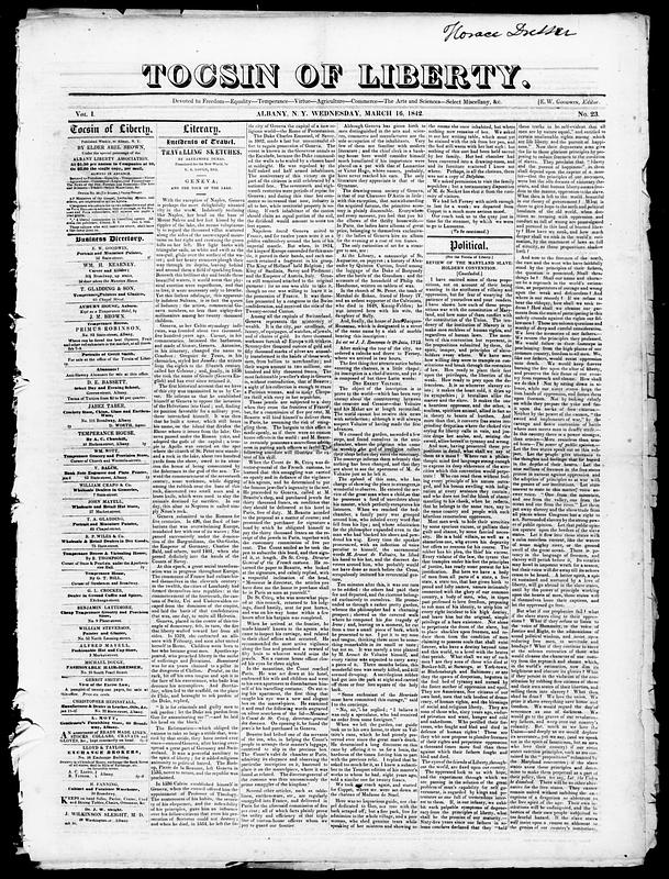 The Tocsin of Liberty. March 16, 1842 - Digital Commonwealth