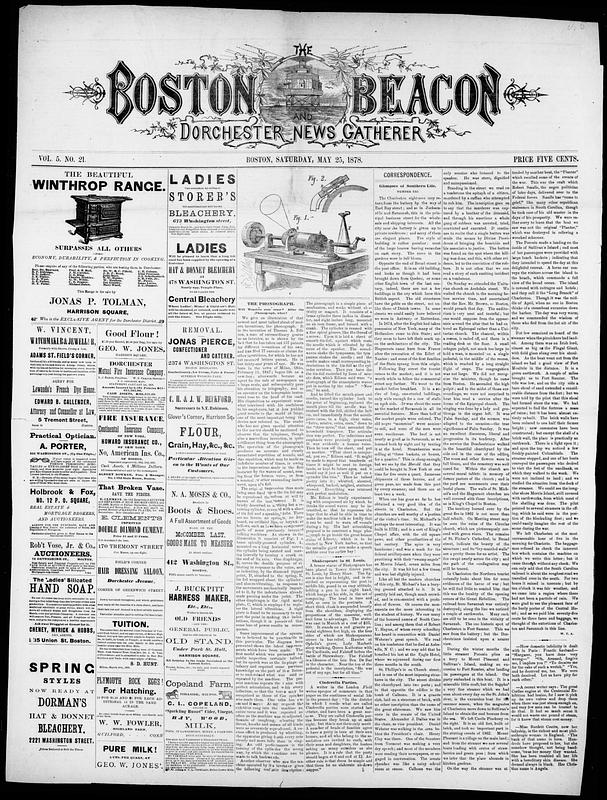 The Boston Beacon and Dorchester News Gatherer, May 25, 1878 - Digital ...