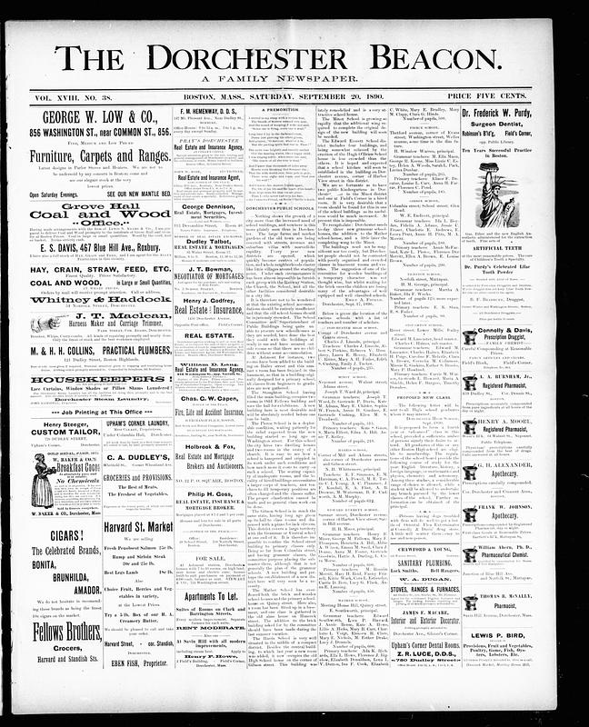 The Dorchester Beacon. September 20, 1890 - Digital Commonwealth