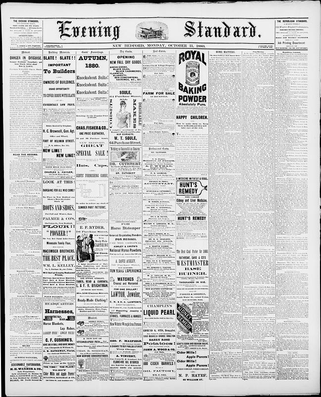 Evening Standard. October 11, 1880 - Digital Commonwealth
