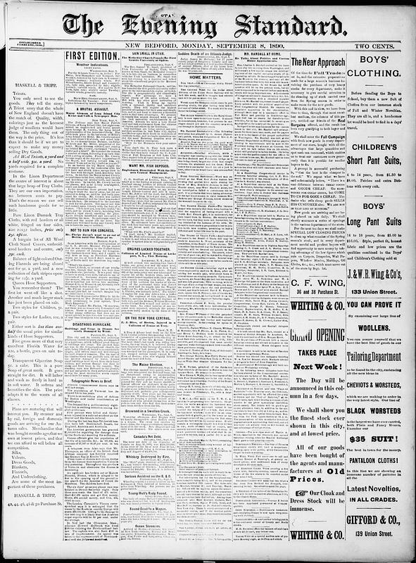 Evening Standard. September 08, 1890 - Digital Commonwealth