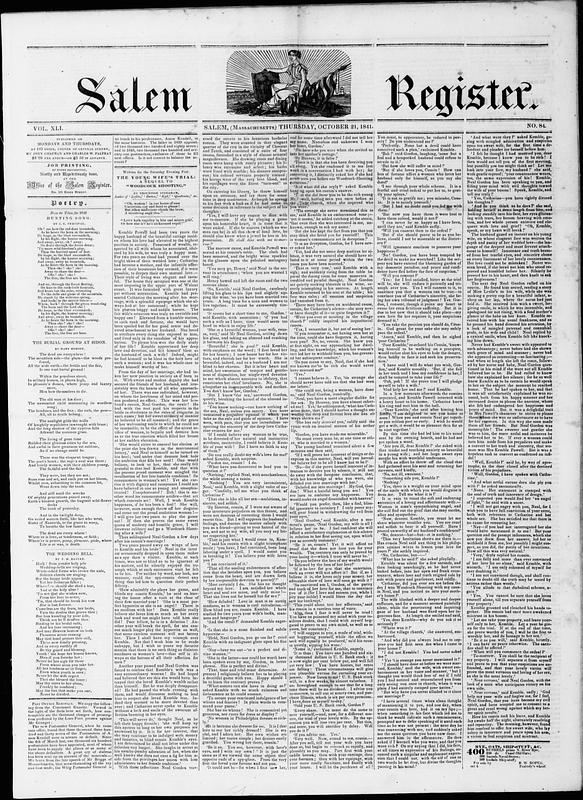 Salem Register. October 21, 1841 - Digital Commonwealth
