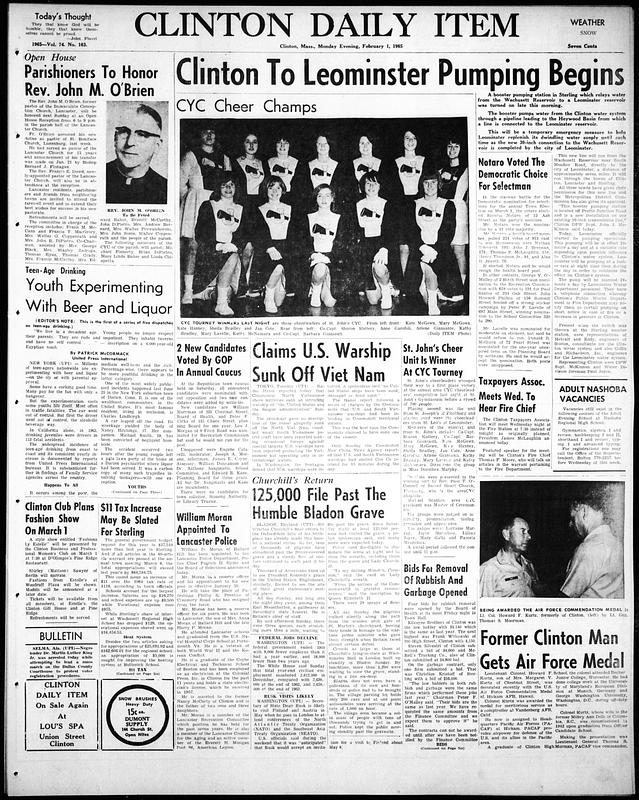 Clinton Daily Item. February 01, 1965 - Digital Commonwealth