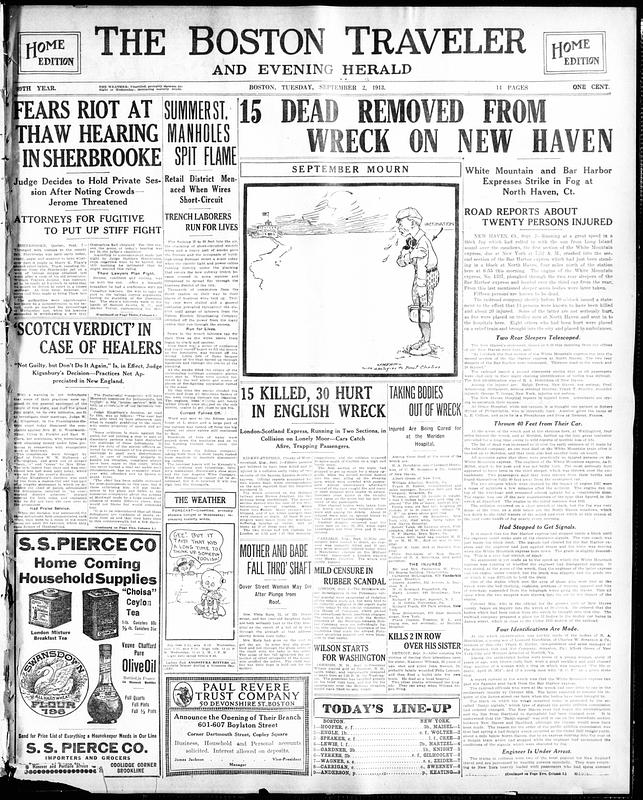 Boston Traveler and Evening Herald. September 02, 1913 - Digital ...