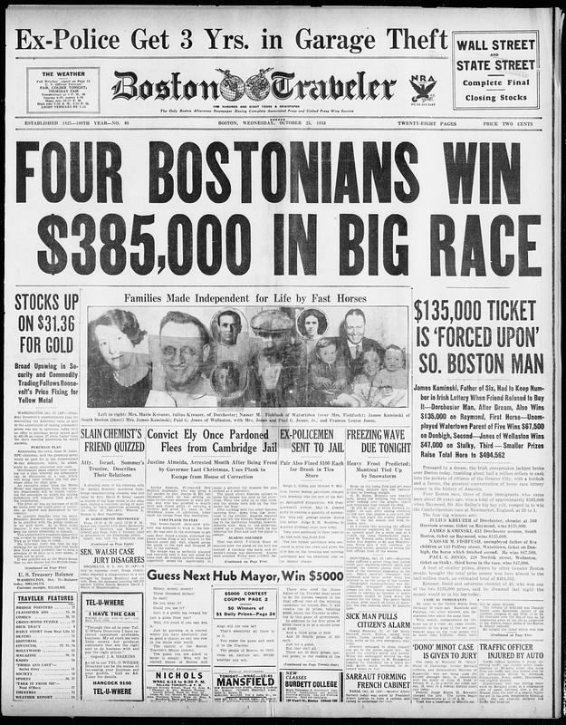 The Boston Traveler. October 25, 1933 - Digital Commonwealth
