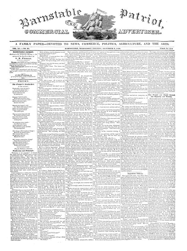 Barnstable Patriot, and Commercial Advertiser. December 09, 1840 ...