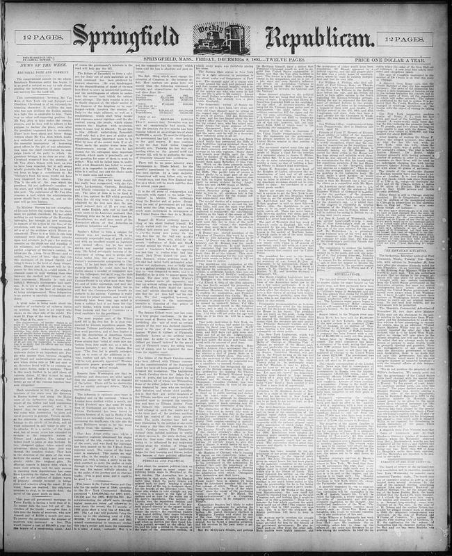 Springfield Weekly Republican - Digital Commonwealth