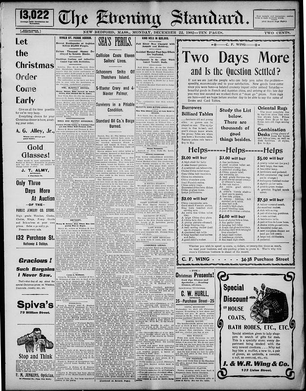 Evening Standard. December 22, 1902 - Digital Commonwealth