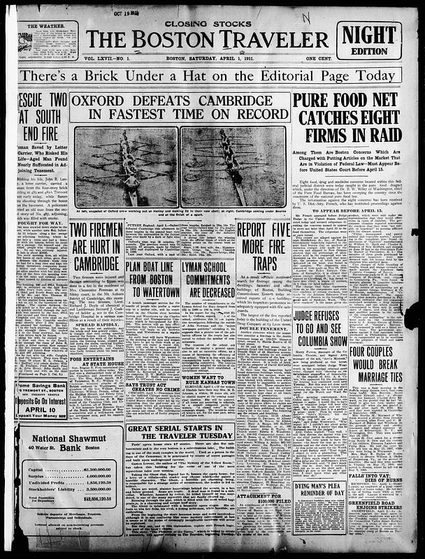 The Boston Traveler. April 01, 1911 - Digital Commonwealth