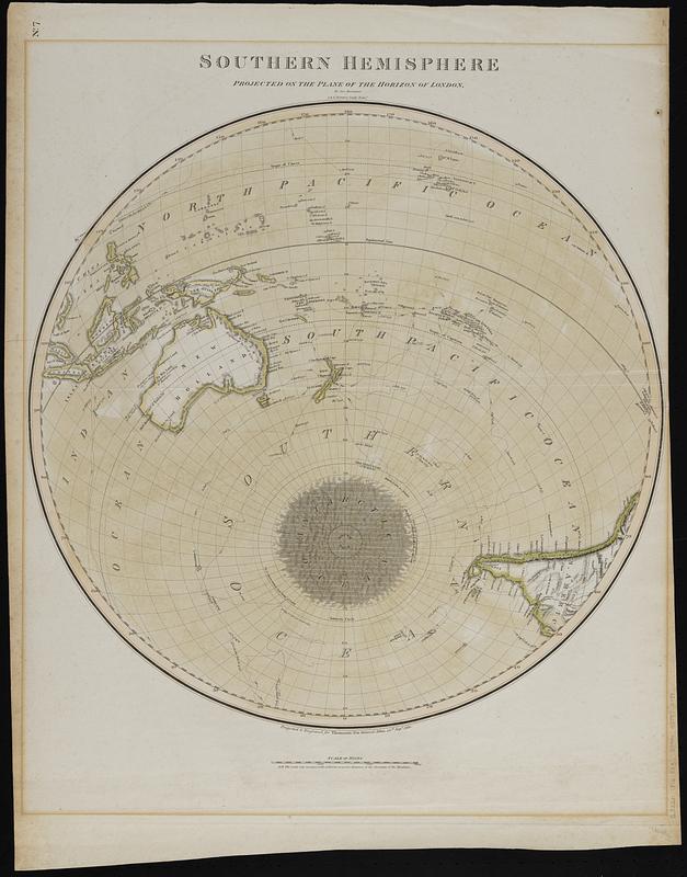 Southern hemisphere : projected on the plane of the horizon of London ...