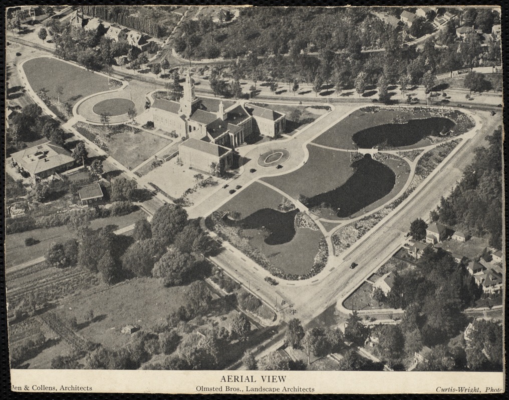 Newton City Hall. Newton, MA. Newton City Hall, aerial view - Digital ...