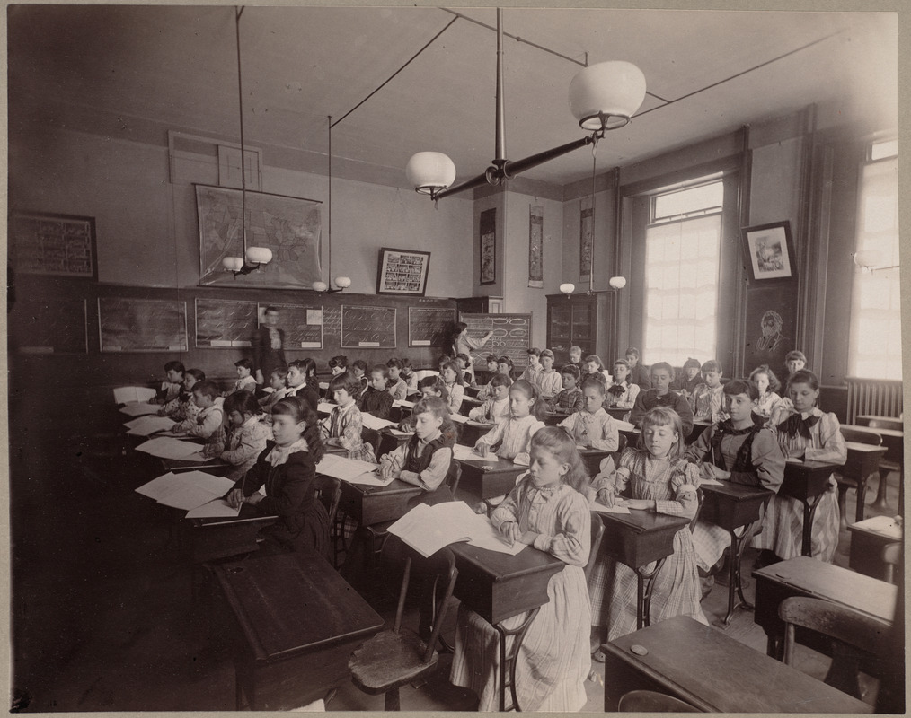 Grammar school, class V. Hancock District. - Digital Commonwealth