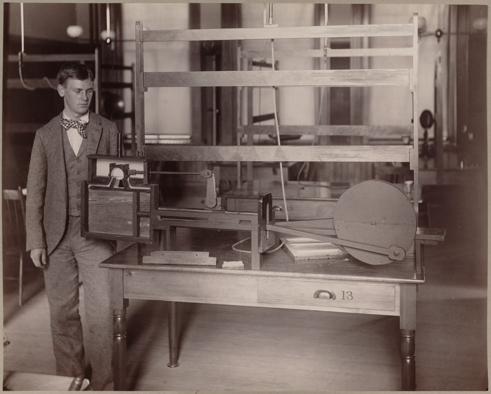 Model of the steam engine, and the boy who made it. - Digital Commonwealth