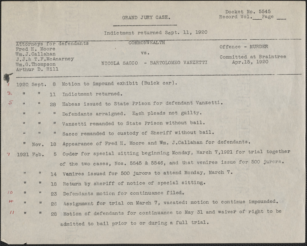 Docket Entries - Digital Commonwealth