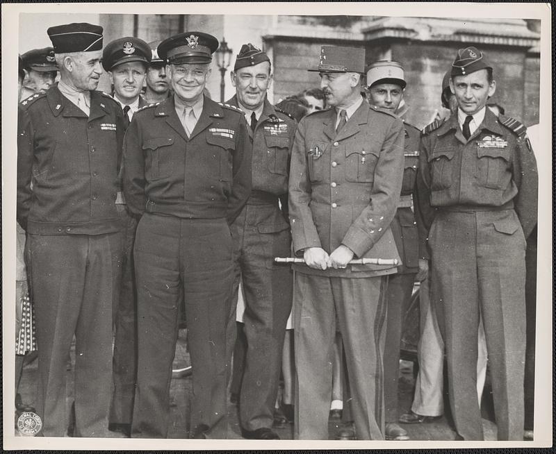 Omar Bradley, Ike, [Kœnig], Air Marshal Tedder - Digital Commonwealth