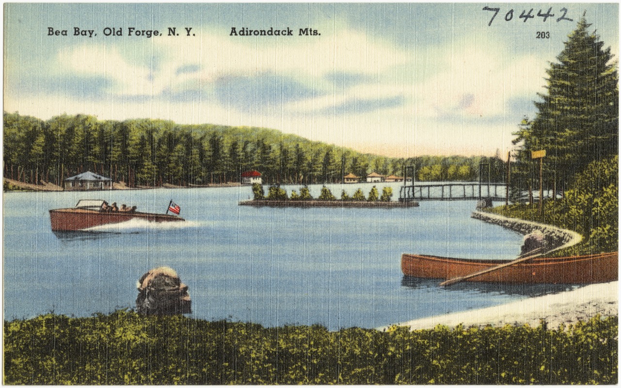 Bea Bay, Old Forge, N. Y. Adirondack Mts. - Digital Commonwealth