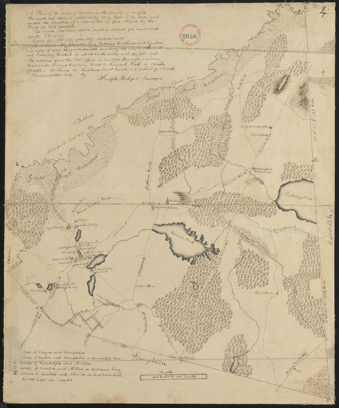 Plan of Canton made by Joseph Hodges, dated October 1830 - Norman B ...
