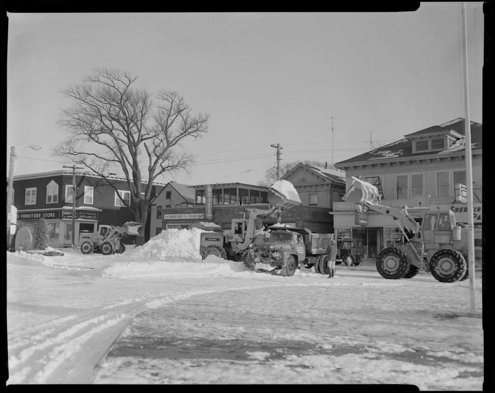 Hyannis East End after snow storm - Digital Commonwealth