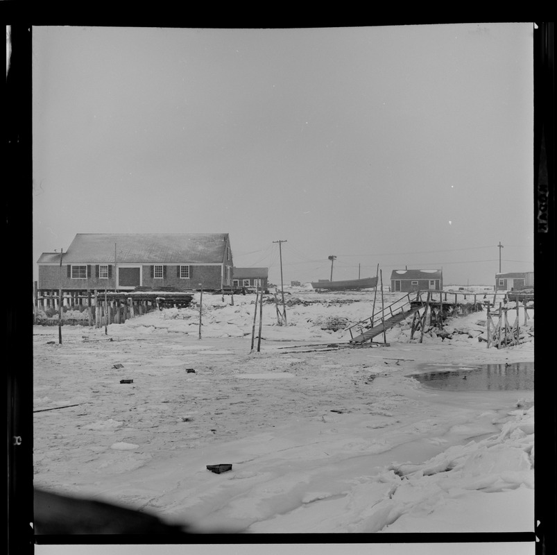 Snow scene, harbor - Digital Commonwealth