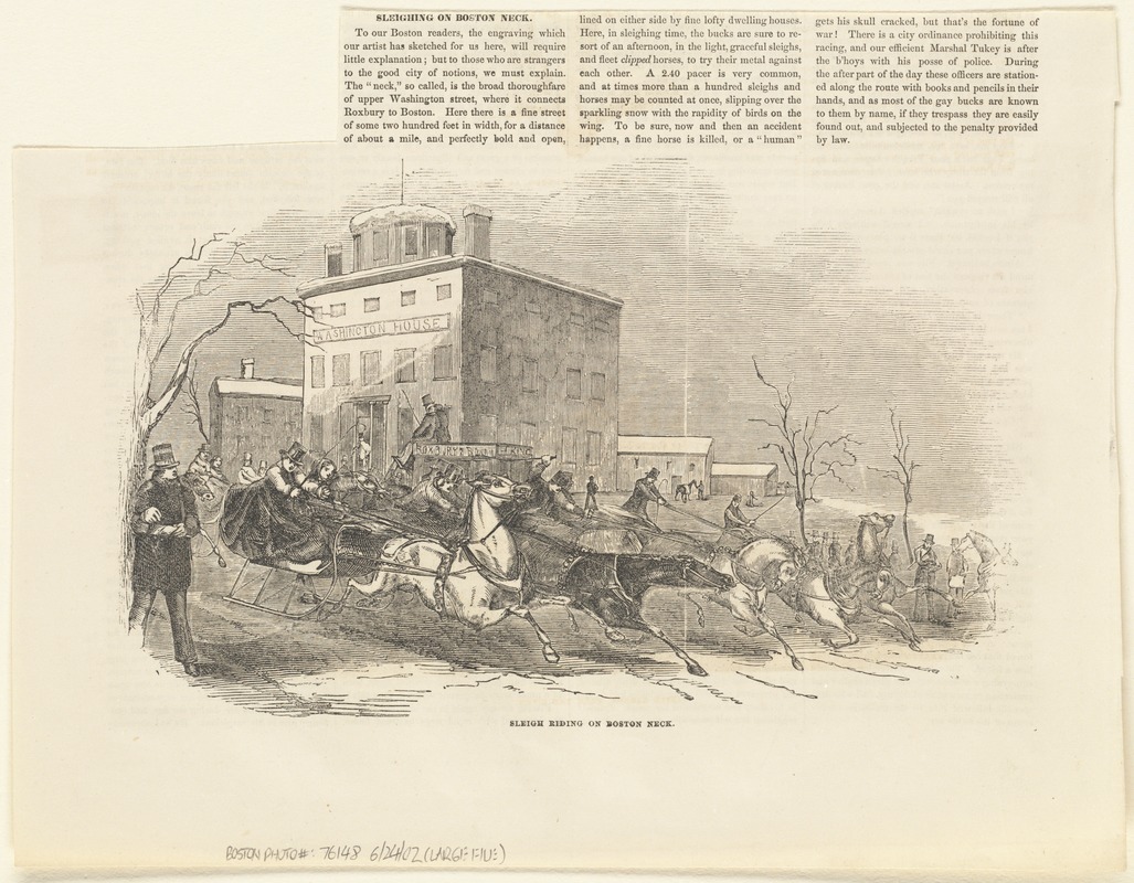 Sleigh riding on Boston neck - Digital Commonwealth