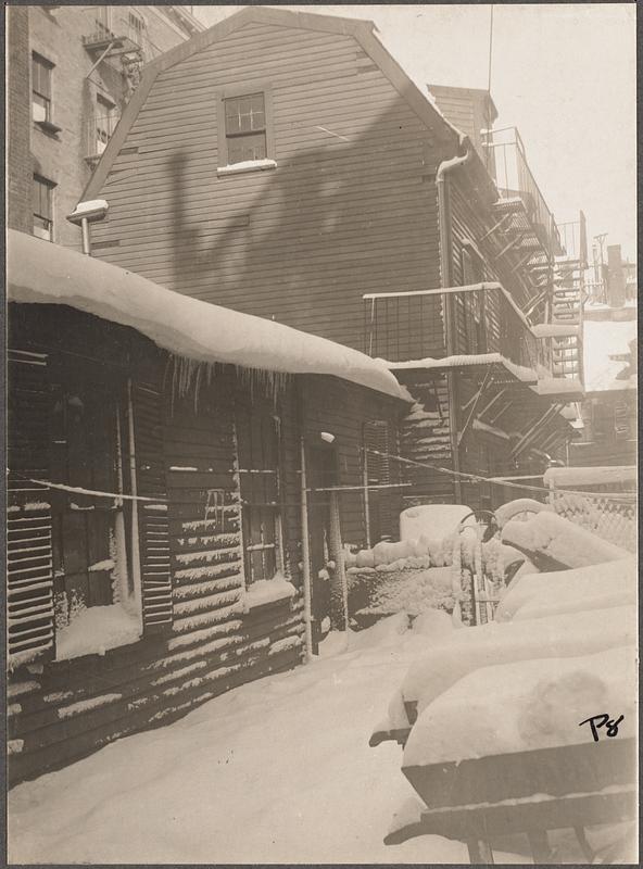 William Clough House off Charter Street. Built 1698 - Digital Commonwealth