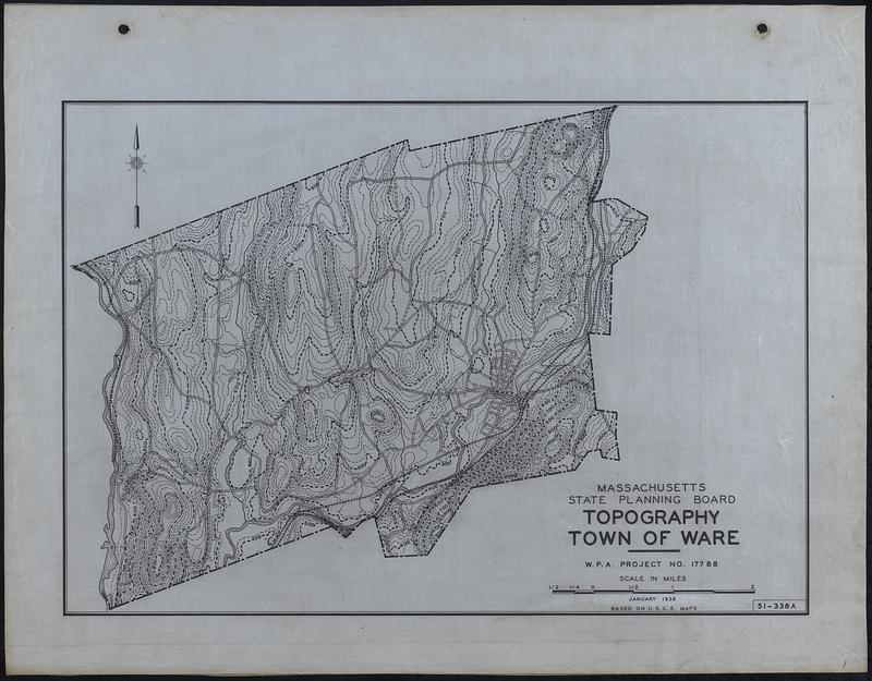 Topography Town of Ware - Digital Commonwealth