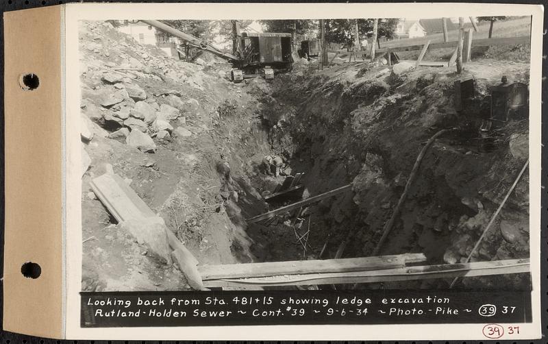Contract No. 39, Trunk Line Sewer, Rutland, Holden, looking back from ...