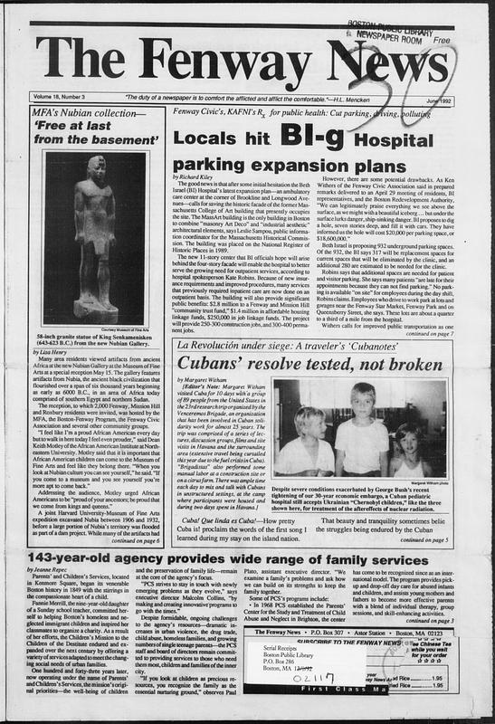 The Fenway News. June 01, 1992 - Digital Commonwealth