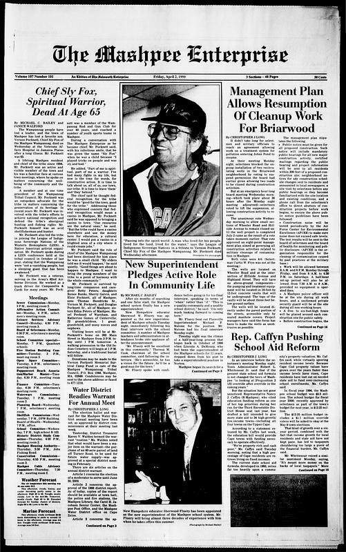 The Mashpee Enterprise. April 02, 1999 - Digital Commonwealth