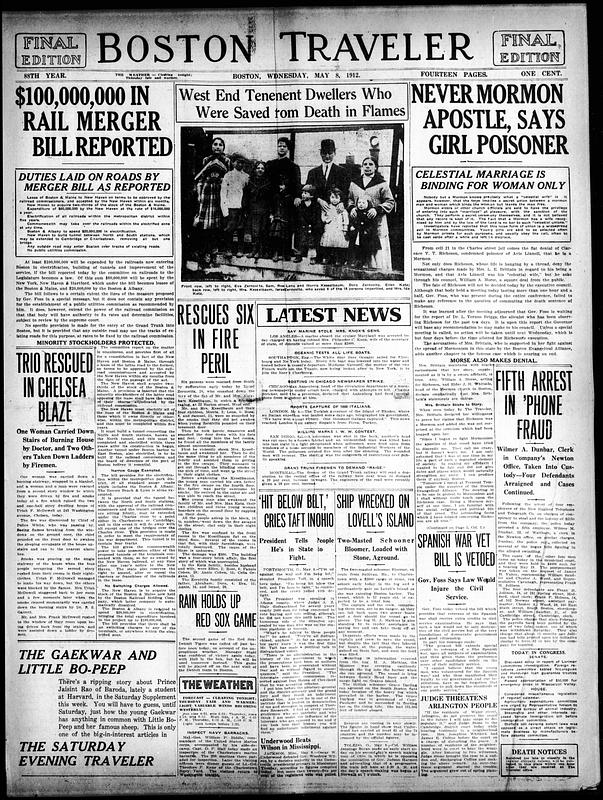 The Boston Traveler. May 08, 1912 - Digital Commonwealth