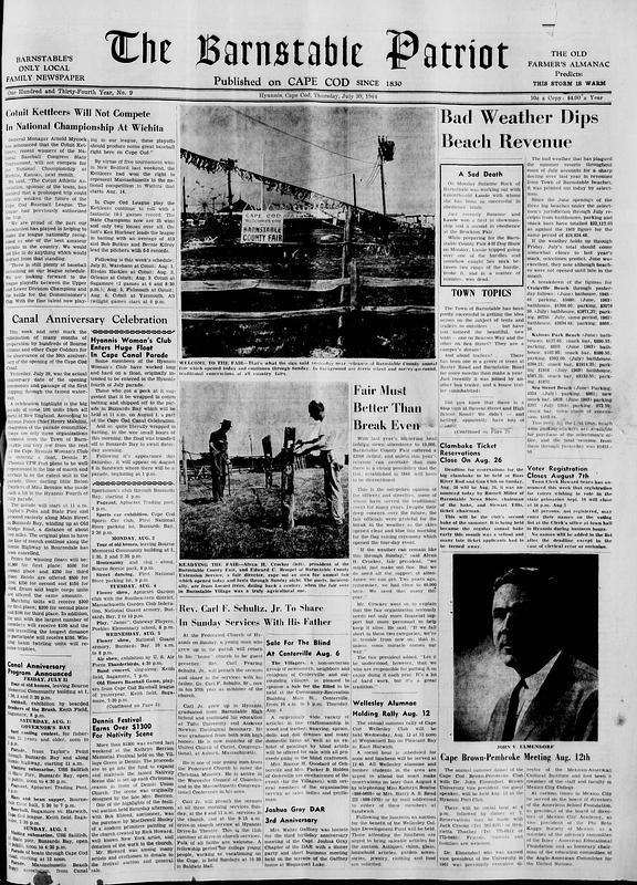 Barnstable Patriot. July 30, 1964 - Digital Commonwealth
