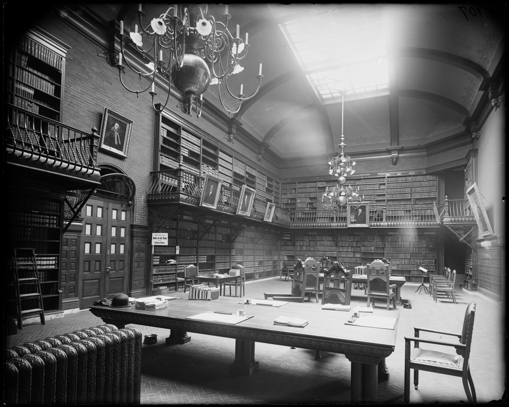 Salem, 34 Federal Street, interior law library, courthouse, 1888 ...