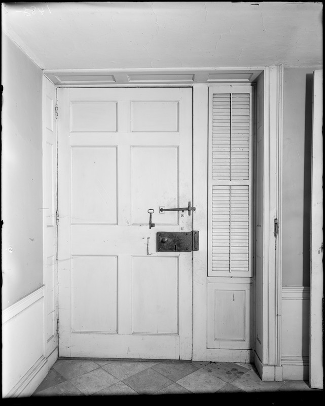 Waltham, interior detail, butler door, Governor Gore Mansion, 1799 ...