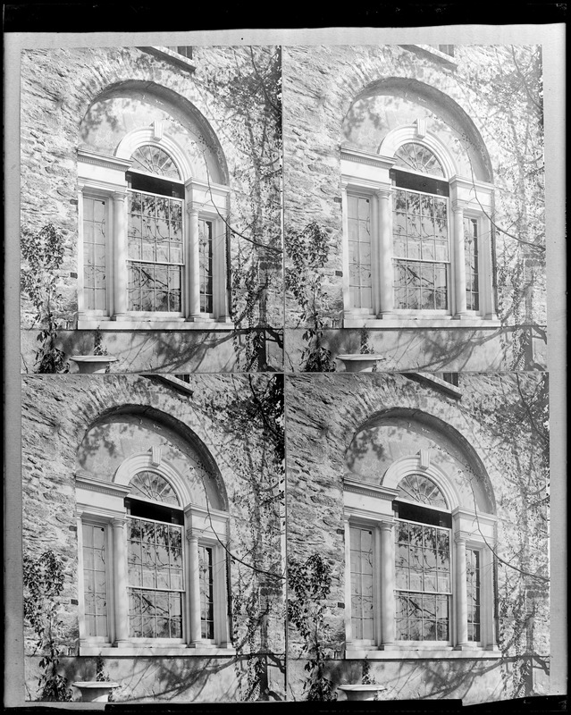 Philadelphia, Pennsylvania, exterior detail, window, "The Woodlands ...