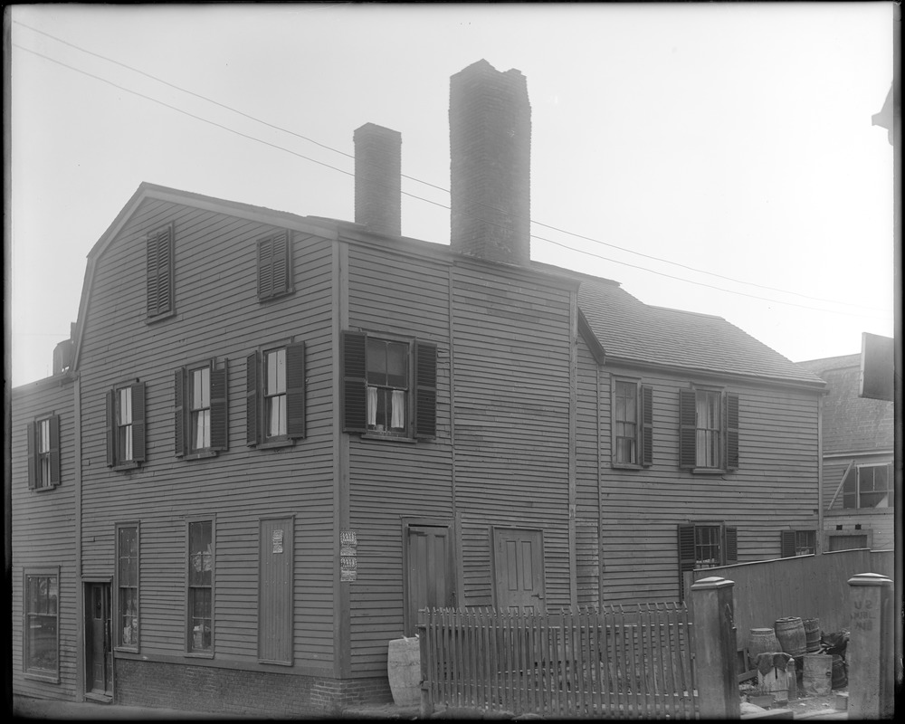Salem, 4 Mill Street, unknown house, rear, birthplace of Samuel ...