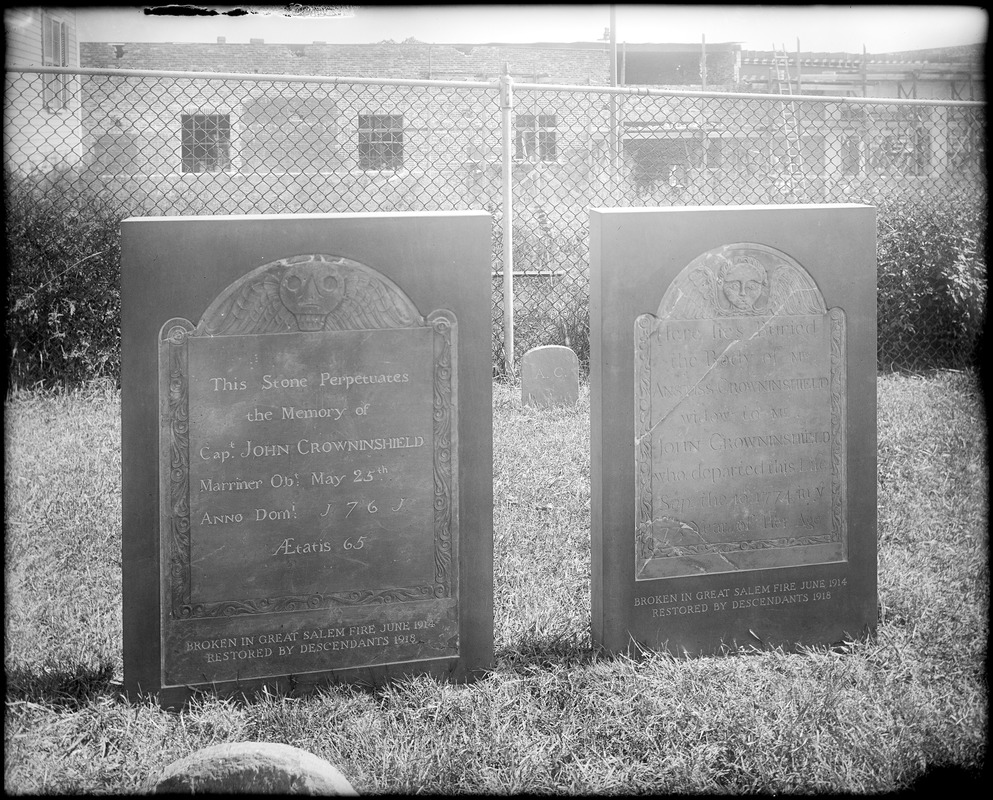 Salem, Charter Street, monuments, burying ground, gravestones, John and ...