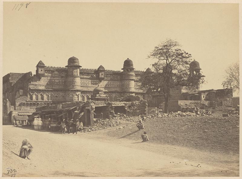 View of the Man Mandir Palace from the south-west, Gwalior - Digital ...