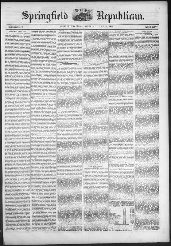 Springfield Weekly Republican - Digital Commonwealth