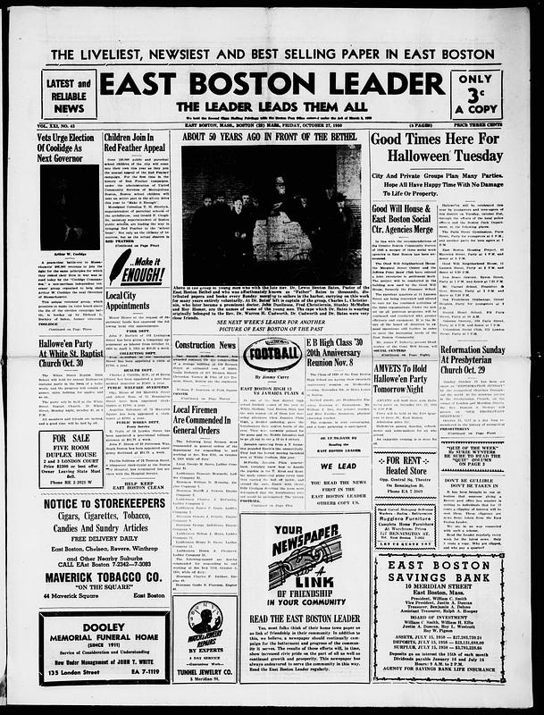 East Boston Leader. October 27, 1950 - Digital Commonwealth