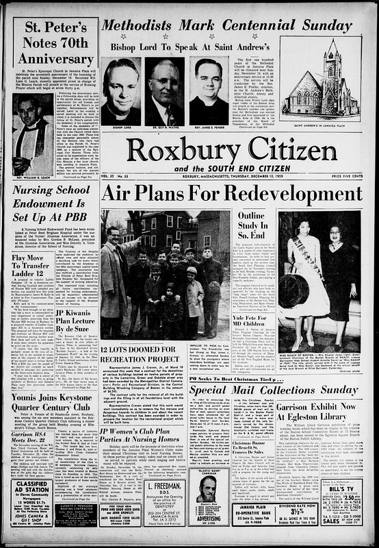 Roxbury Citizen and South End Citizen. December 10, 1959 - Digital ...