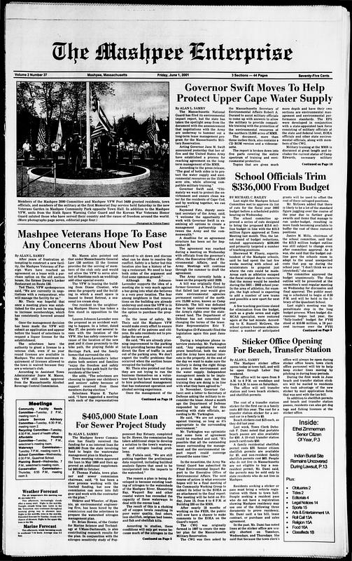 The Mashpee Enterprise. June 01, 2001 - Digital Commonwealth