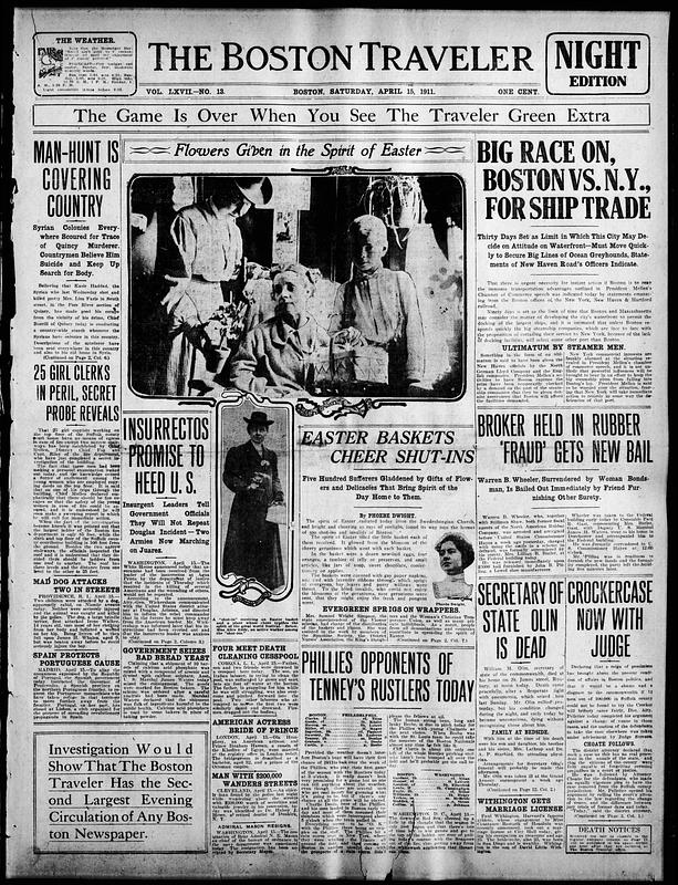 The Boston Traveler. April 15, 1911 - Digital Commonwealth
