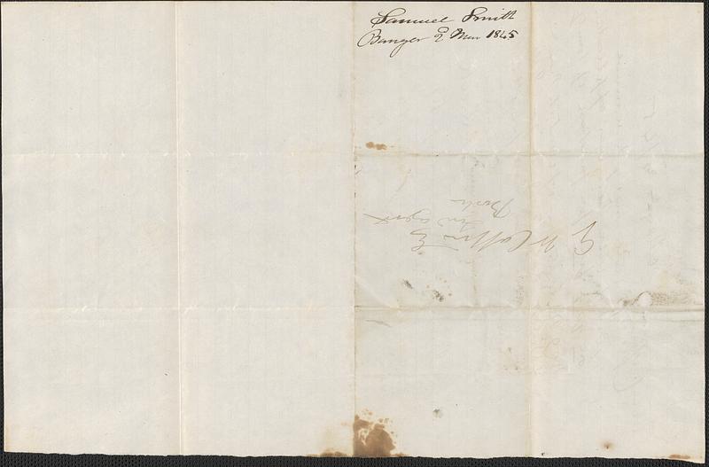 Samuel Smith to George Coffin, 3 March 1845 - Digital Commonwealth